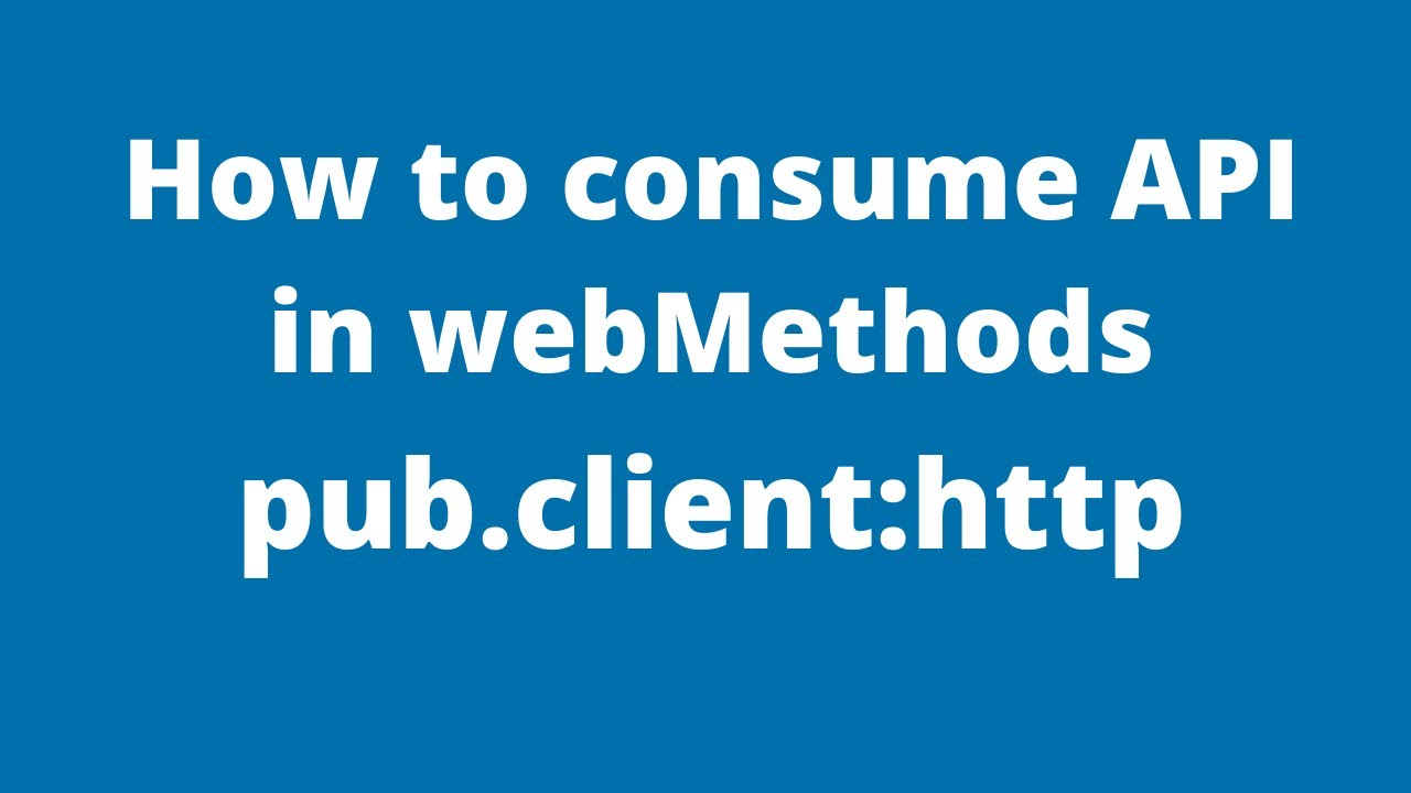 How to consume REST API in webMethods using pub.client:http