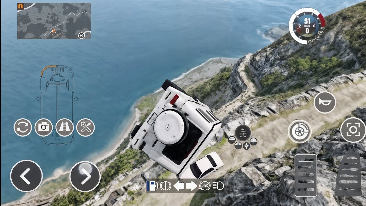 G-Wagon Mountain Crash on Mobile 😱 | BeamNG Drive Android Gameplay (Fanmade)