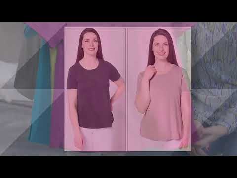 LOGO by Lori Goldstein 2-Pack Crew Neck Antique Wash Tees on QVC