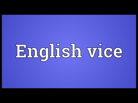 English vice Meaning
