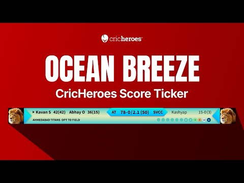 Cricket Live Stream Score Ticker Overlay Templates - CricHeroes