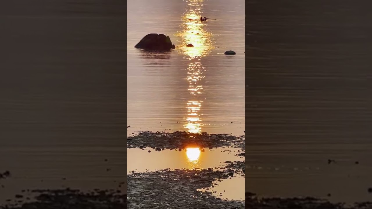 The Sun Reflection on the Sea at Sunset