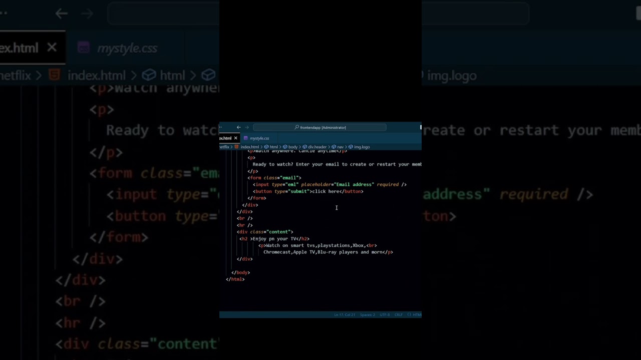 Netflix Clone using HTML CSS 🔥💖#coding #cssanimation #frontenddevelopment #html #fullstack