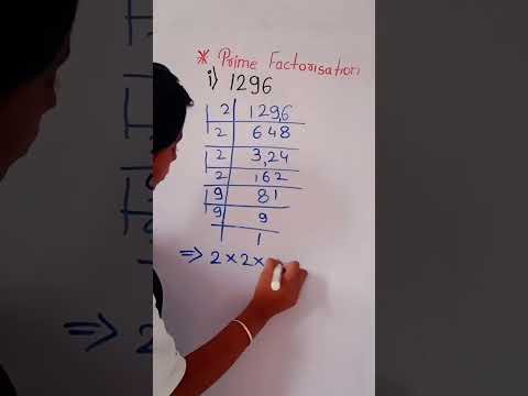 method prime factorization method prime factorization of 1296