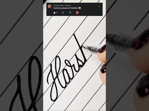Say my beautiful name -- Harshita! Practice lettering and cursive with me! Practica conmigo!