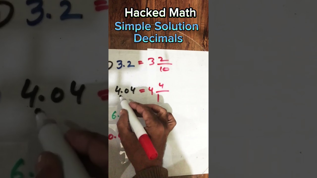 Simple Solution Decimals | Hacked Math #youtube #shorts #mathsolution #fypシ