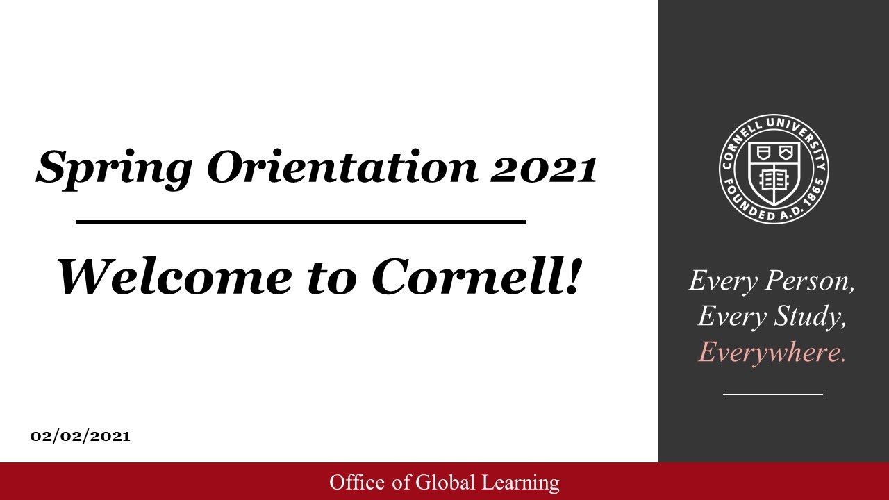 Spring 2021: New International Student Orientation