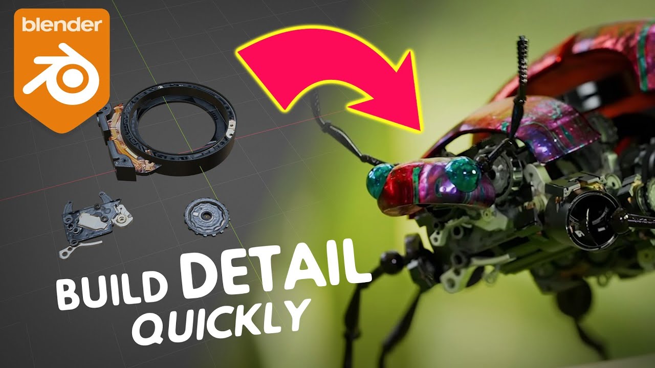 Creating a Highly Detailed Robotic Beetle with Blender