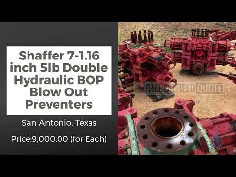 Shaffer 7-1.16 inch 5lb Double Hydraulic BOP Blow Out Preven in Good ...