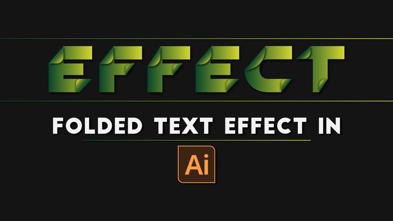 Adobe Illustrator Folded Paper Text Effect Tutorial  3D Cut Text Effect (Easy & Fast)