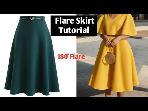 FLARE SKIRT / 180° flare skirt / half circle Skirt