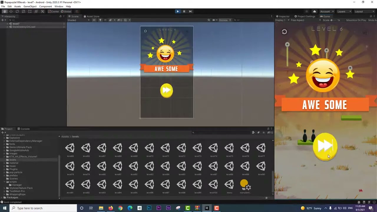 Rope Puzzle  Full Unity Game with ADMOB ADS
