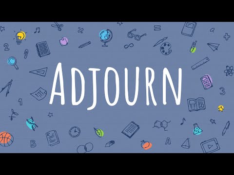 Adjourn meaning in Urdu/Hindi | Word of the Day | English Vocabulary #shorts