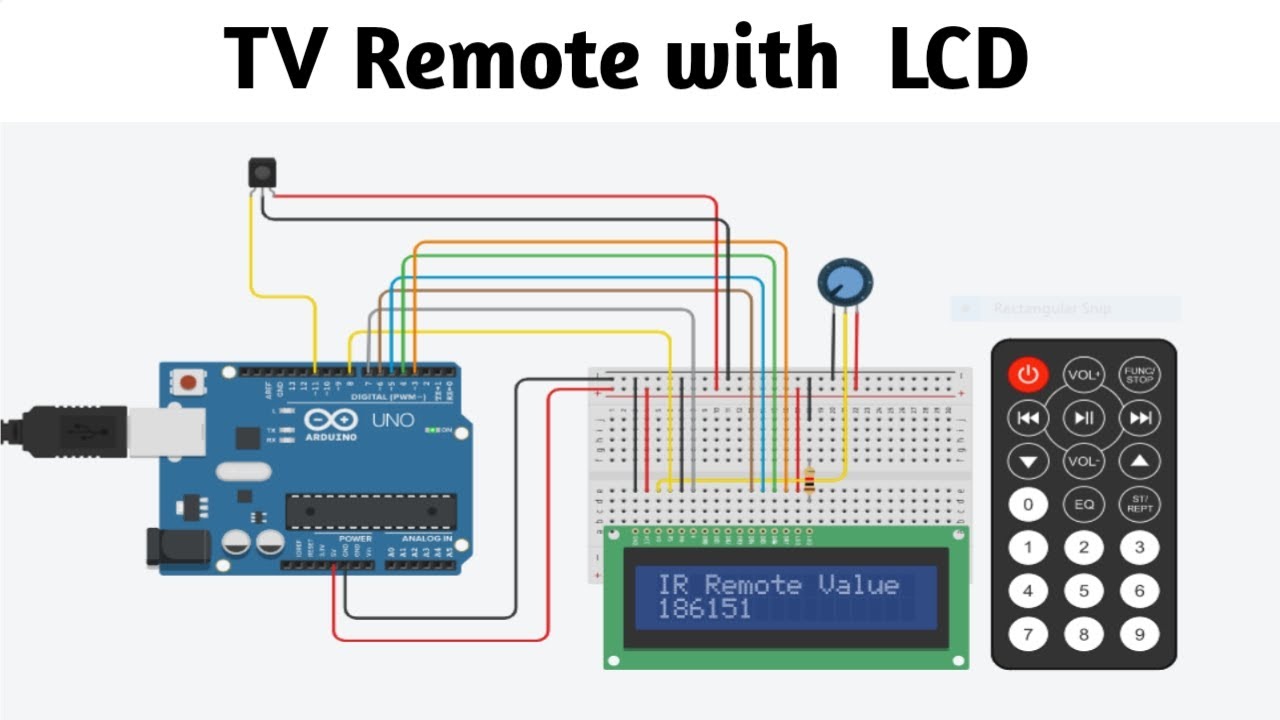 Creating an IR Remote Control with LCD Display Using Tinkercad | Galaxy.ai