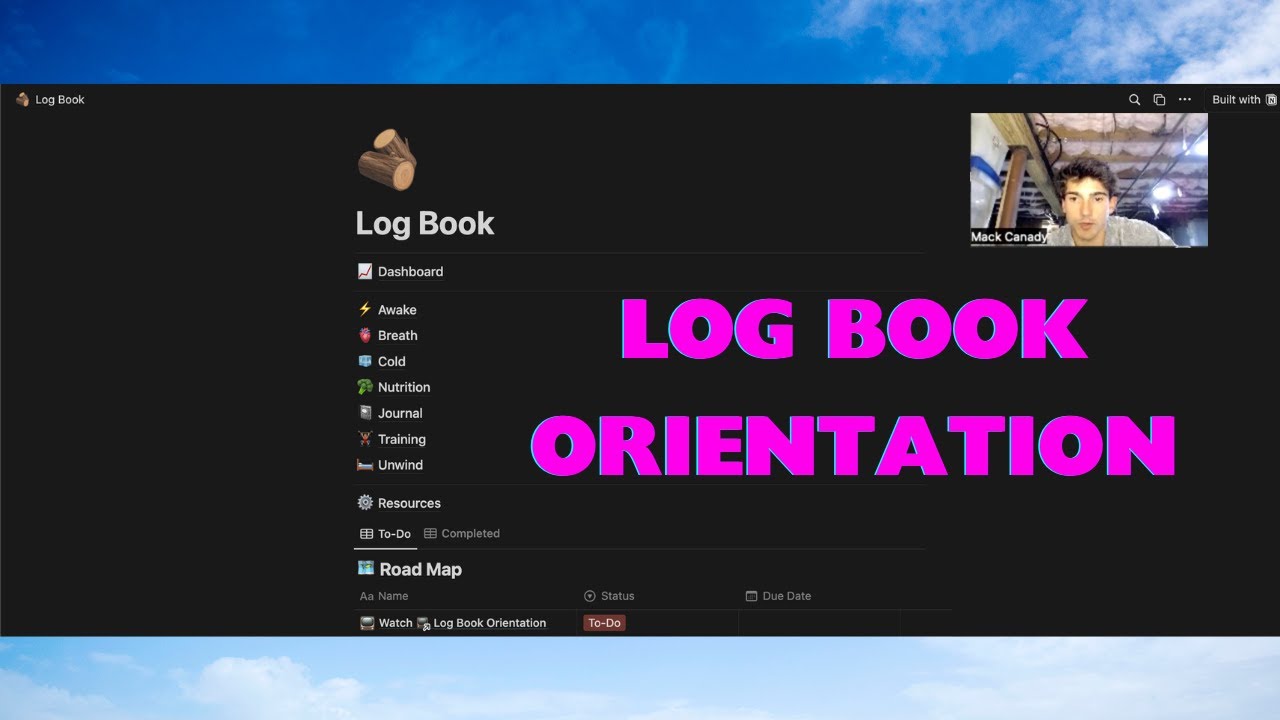 Log Book Orientation