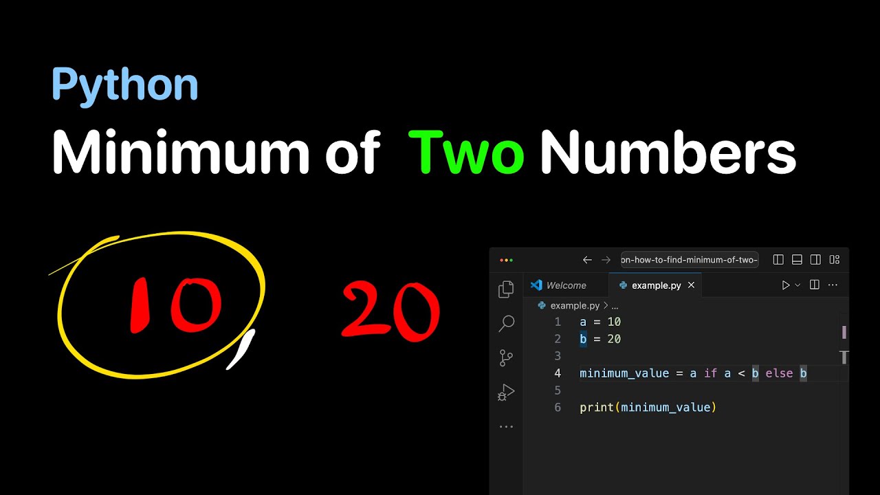 Python - Find Minimum of Two Numbers