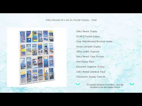 Safco Reveal 24 x A4/ DL Pocket Display - Clear