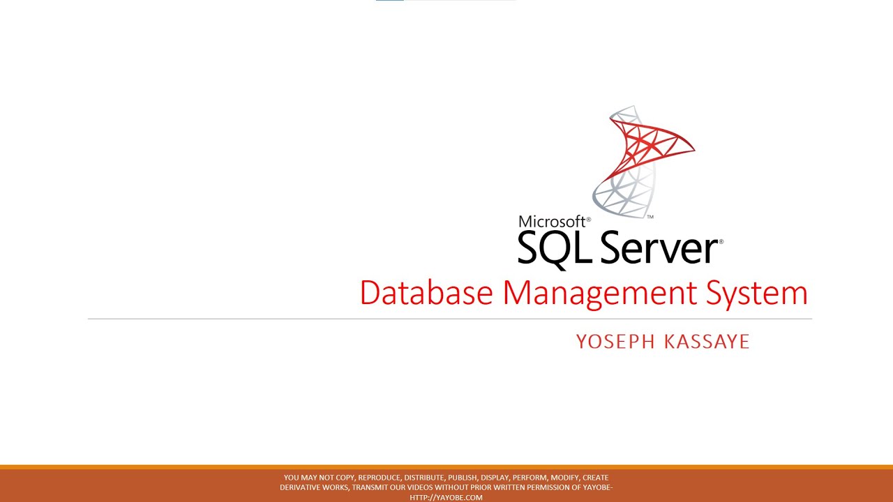 Part 5  Quick Start SQL Server in Amharic Language Creating the first Database