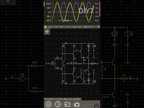 Principle of a simple AB power amplifier