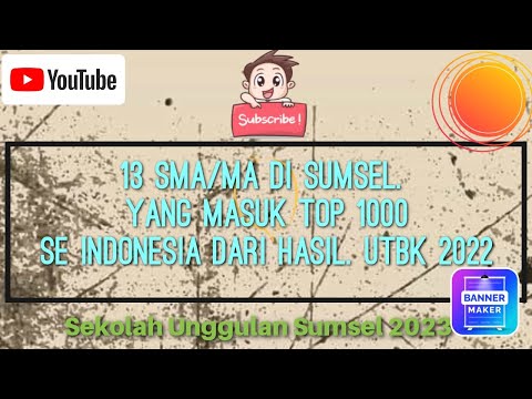 13 Sekolah Unggulan Terbaik di Sumsel masuk 1000 TOP SLTA se Indonesia