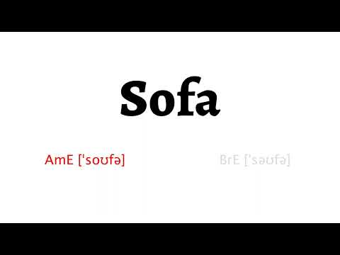 How to Pronounce sofa in American English and British English