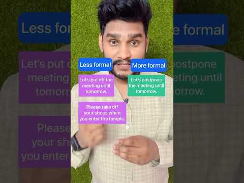 Less formal vs more formal #education #learnenglish #grammar #english #vocabulary #idioms