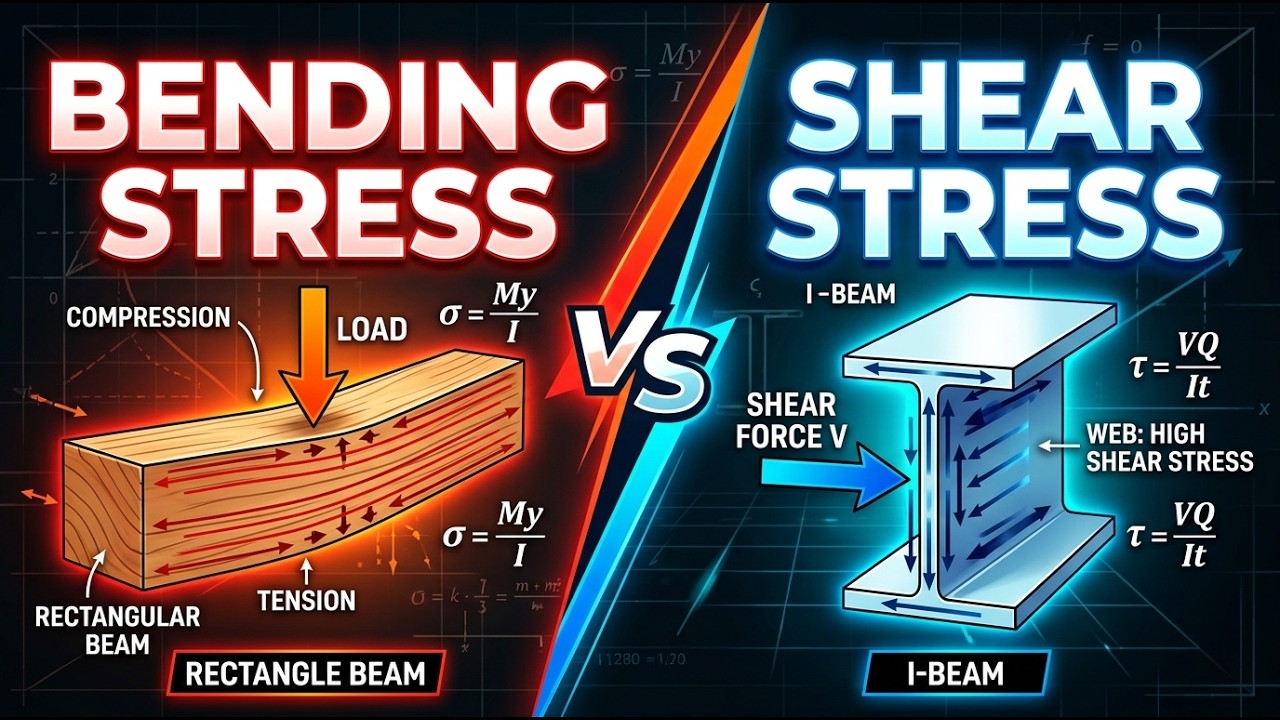 Understanding Bending Stress and Shear Stress | Strength of Material Lecture 3 (Easy Explanation)