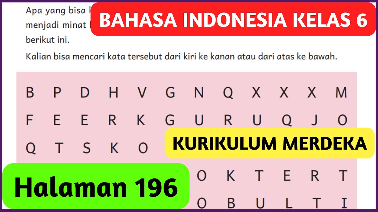 Kunci Jawaban Bahasa Indonesia Kelas 6 Halaman 196 BAB 8 Aman di Dunia Maya Kurikulum Merdeka