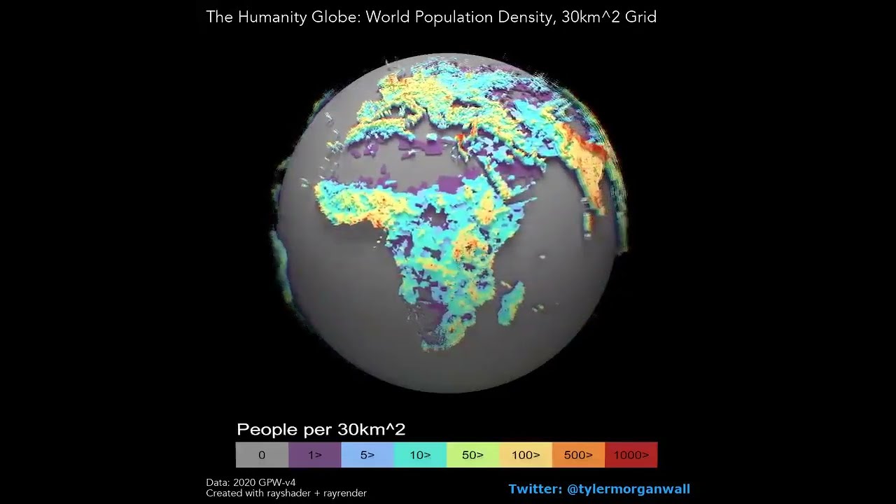 3D #presentation of #world #population | #Data #visualization