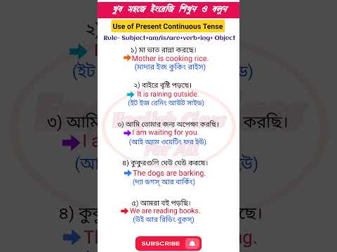 Mother is cooking rice | Present continuous Tense | Bengali to English Translation