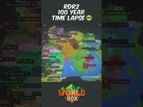 WorldBox Timelapse: Red Dead Redemption 2 Map ???????? #worldbox
