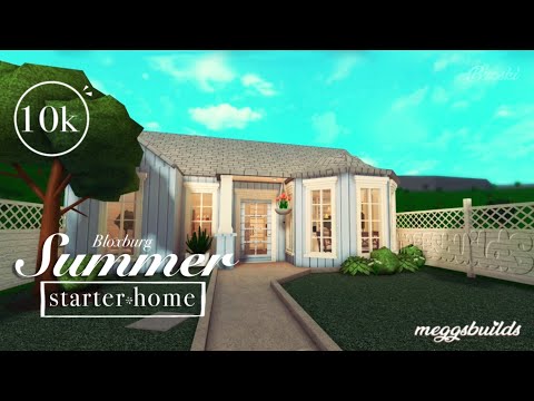 10K Summer Starter Home Exterior | Bloxburg Speedbuild