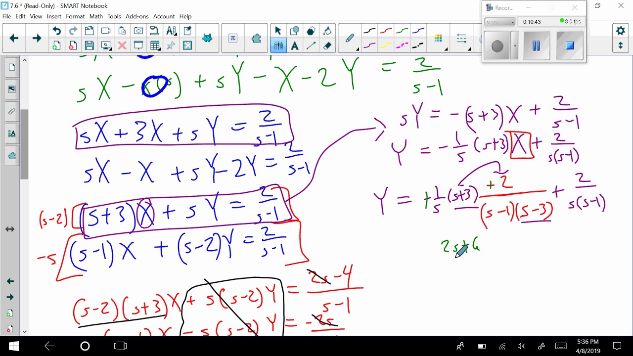 Solving System of DE V3 - Laplace Transform Approach - Made Easy