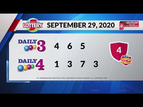 Daily 3 Daily 4 Evening Drawing: September 29, 2020