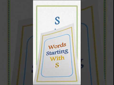 Alphabet Word Series Part-19(Words Starting With S) #shorts #kidsvideo #kidslearning #alphabet