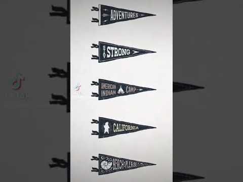 🎏 20 pennant flags in ai, eps and png. Each of them made by hand with textured effect. Info in bio