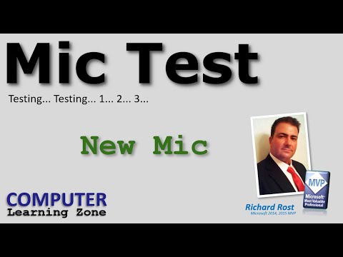New Microphone Test - Tell Me How It Sounds