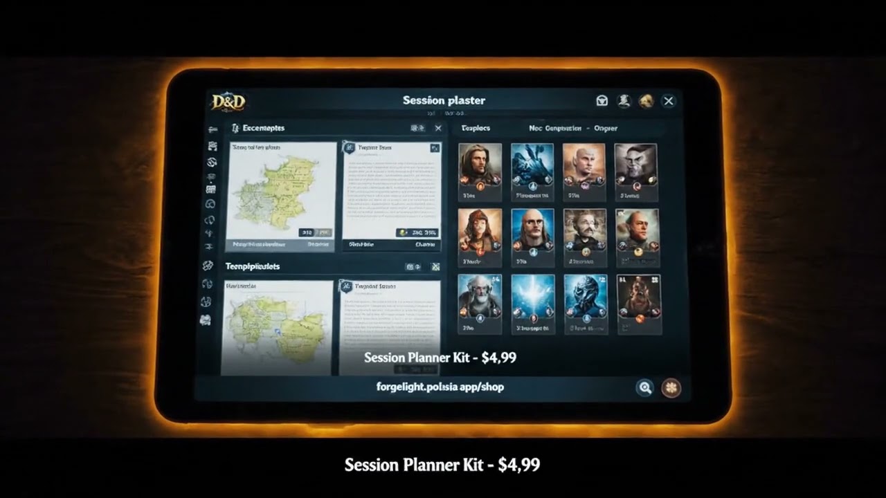Forge Light — Session Planner Kit Promo