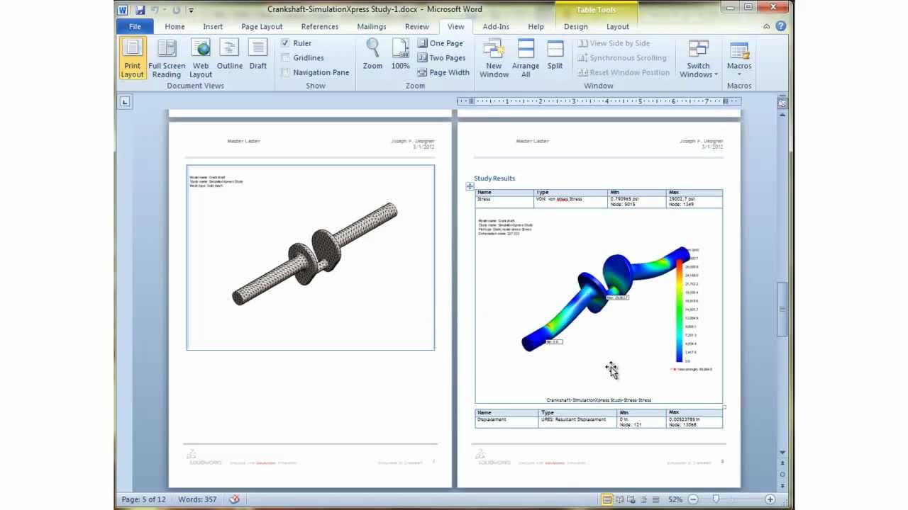 SolidWorks Simulation - SimulationXpress Detail Walk-Thru
