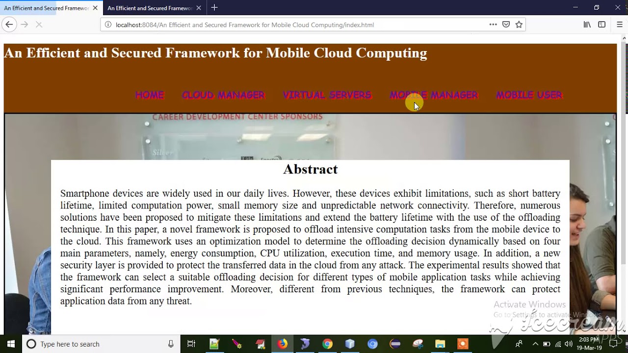 An Efficient and Secured Framework for Mobile Cloud Computing