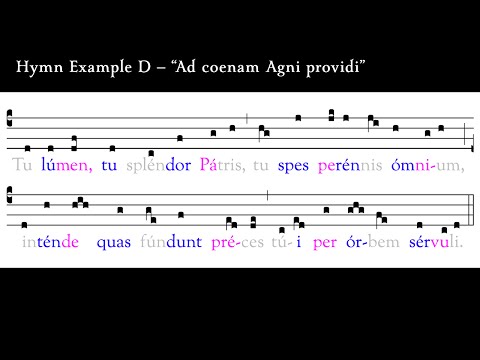 Example D • Quantitative Accents in Plainsong Hymns