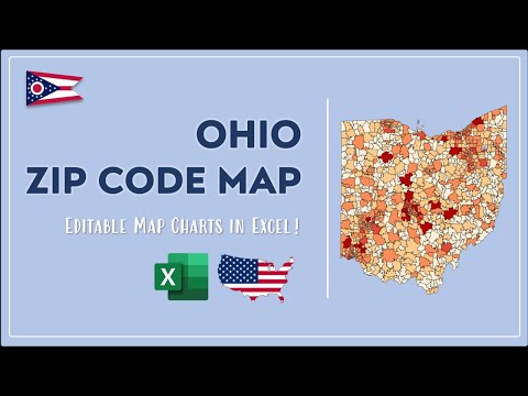 Ohio Zip Code Map in Excel - Zip Codes List and Population Map