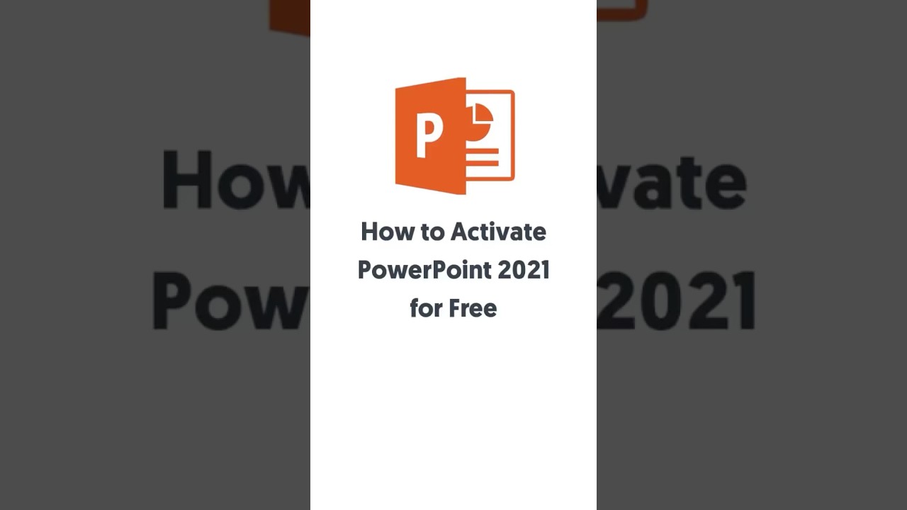 HOW TO ACTIVATE POWER POINT 2021 FOR FREE | #pc #powerpoint #tutorial #free