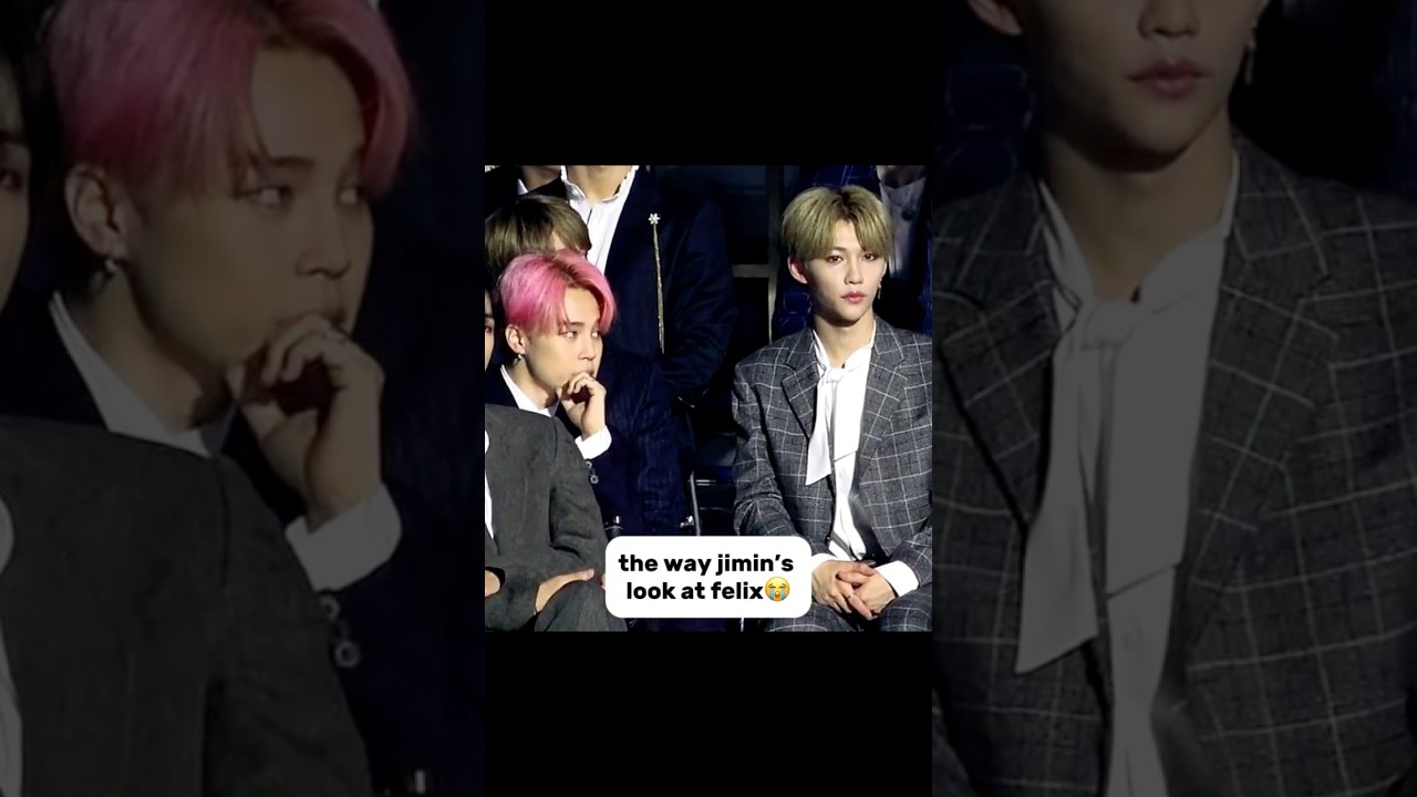 the way jimin’s look at felix 😭 #bts #straykids #felix #jimin #kpop