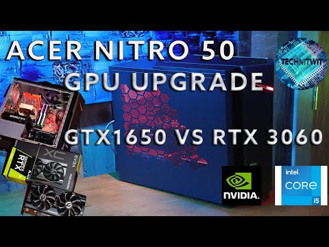 Acer Nitro 50 PC How to upgrade the GPU From GTX 1650 To A RTX 3060
