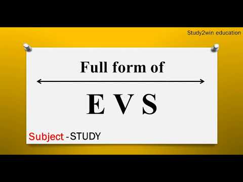 EVS ka full form | Full form of in English | Subject - STUDY