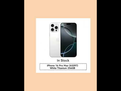 New Apple iPhone 16 Pro Max(A3297)6.9" 20W IP68 256/512GB/1TB 120Hz 48MP Dual SIM 4676mAh iOS 18