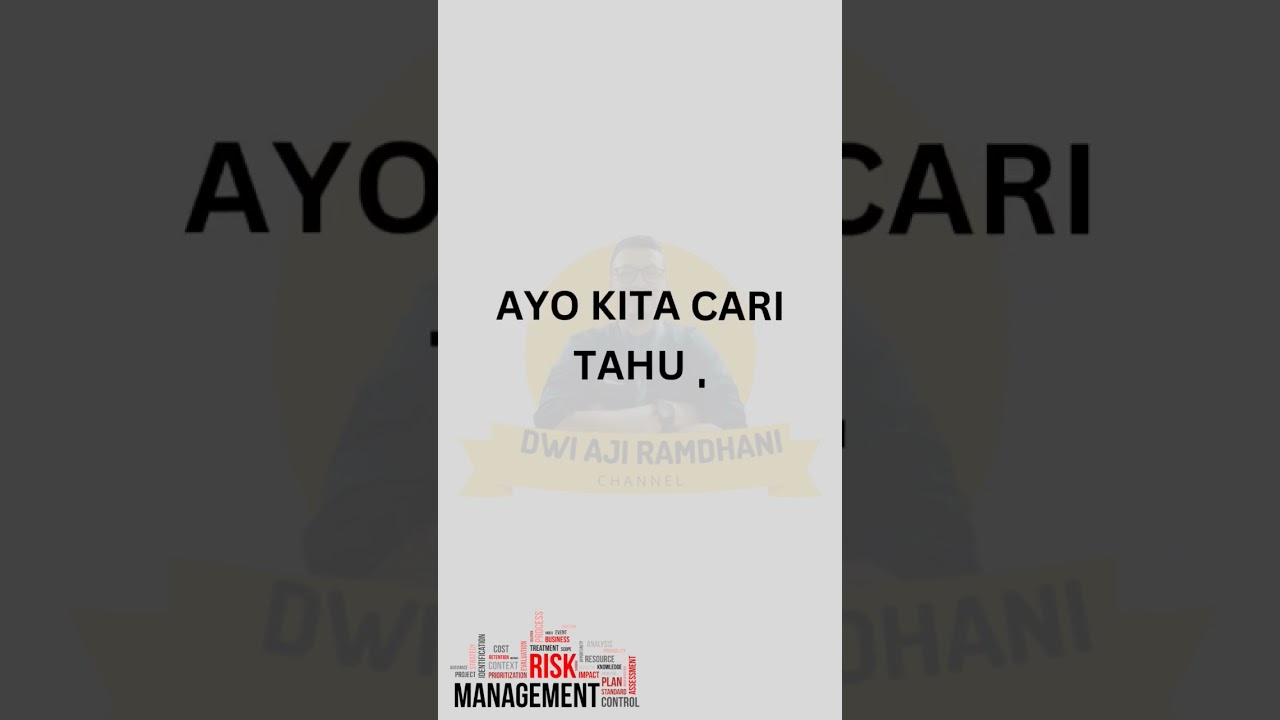 Apa itu Risiko? Apa itu Manajemen Risiko? #belajar #risiko #manajemenrisiko