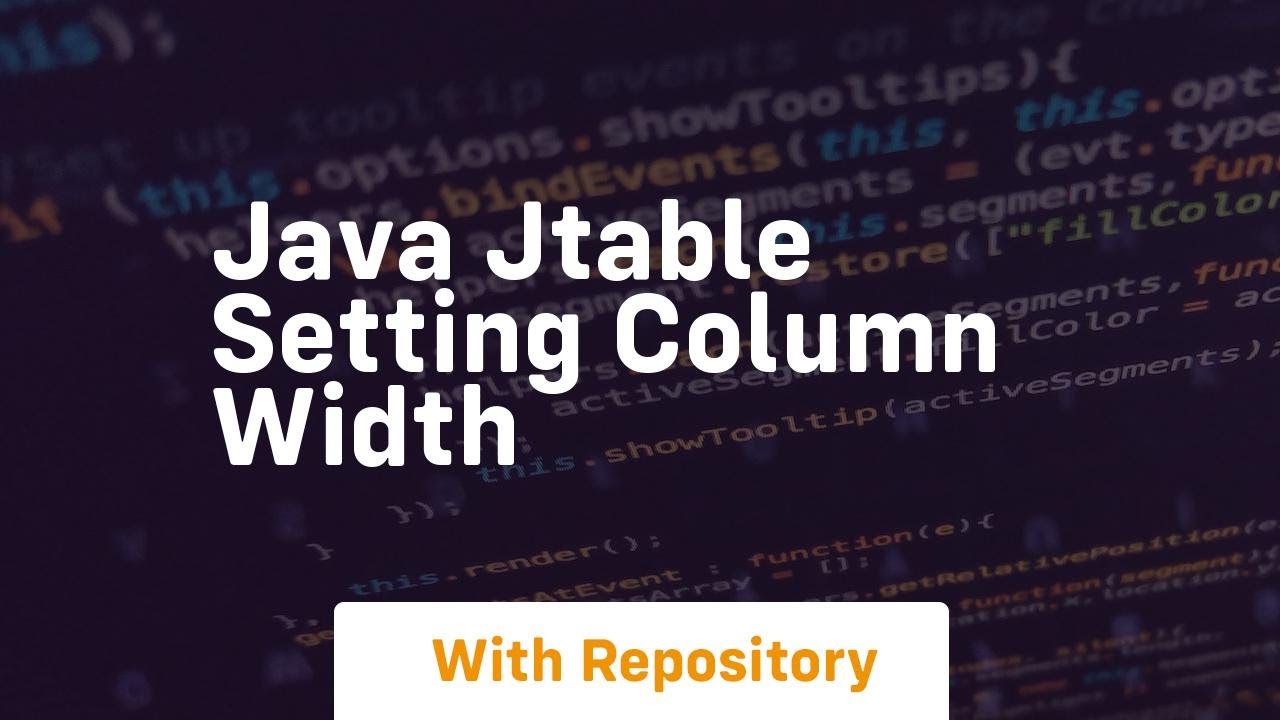 java jtable setting column width