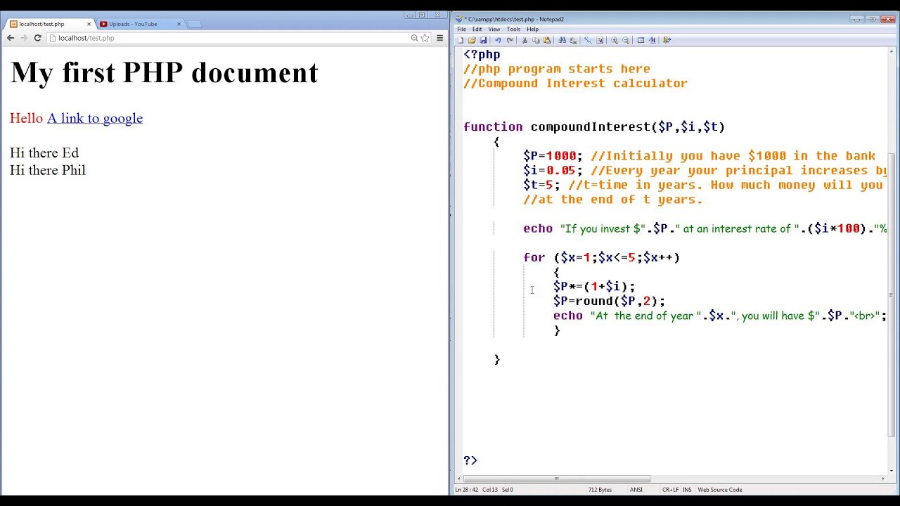 PHP lesson 9 - User defined functions